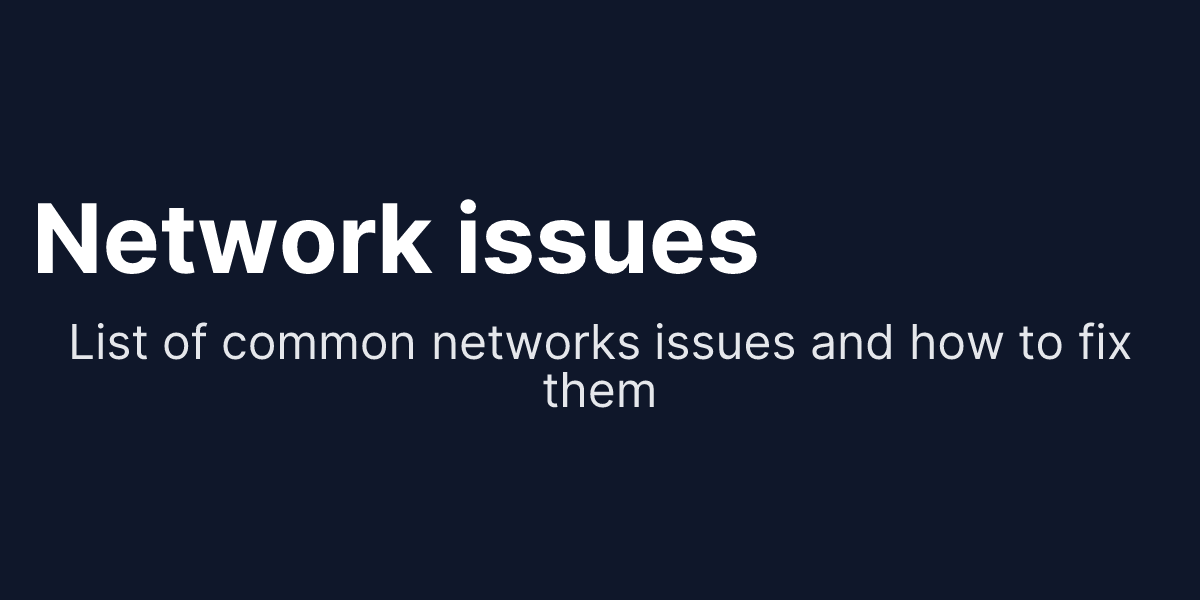 Network issues - AudioRelay