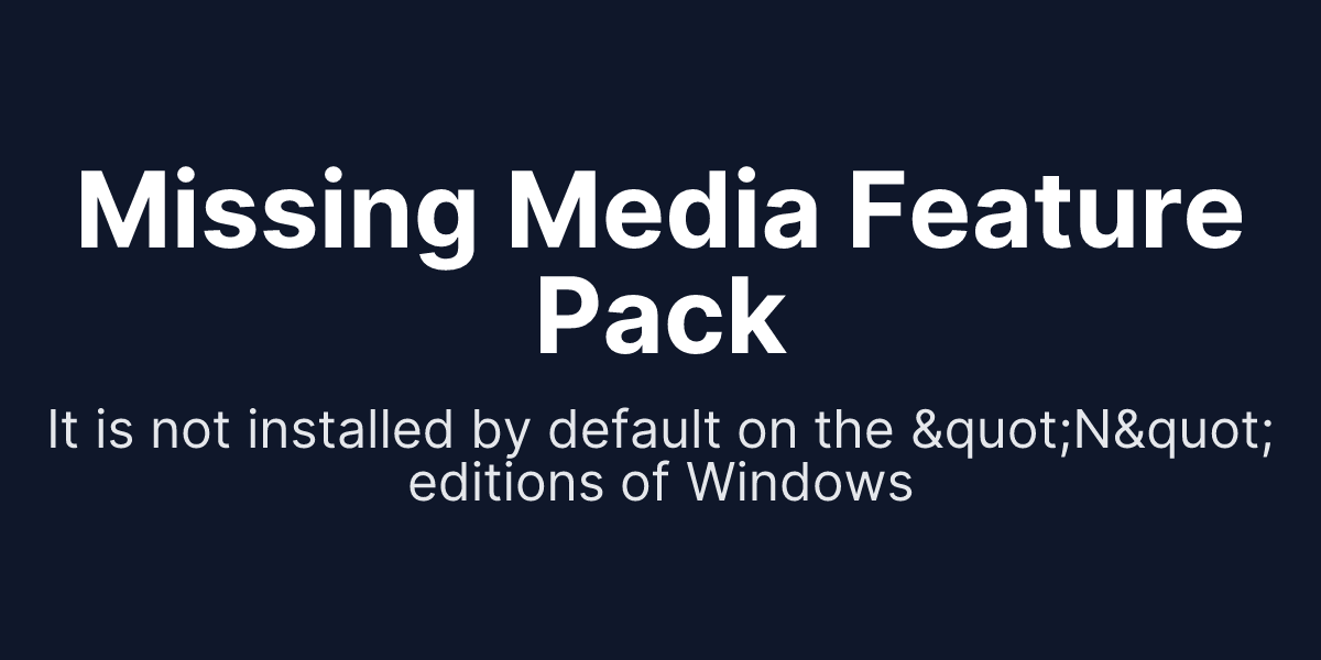 Missing Media Feature Pack - AudioRelay